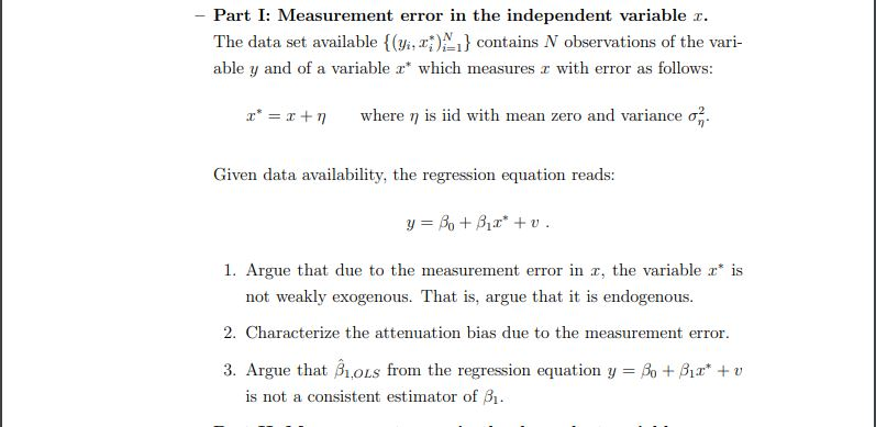 Solved Assume that the true model is Al : y = Bo+B12+€ for | Chegg.com