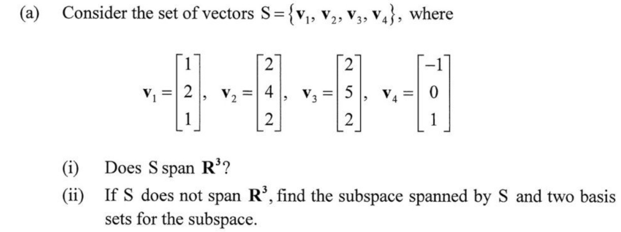 Solved Consider the set of vectors S={v1,v2,v3,v4}, where | Chegg.com