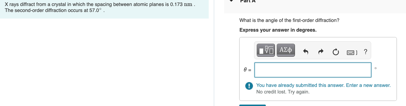 Solved X rays diffract from a crystal in which the spacing | Chegg.com