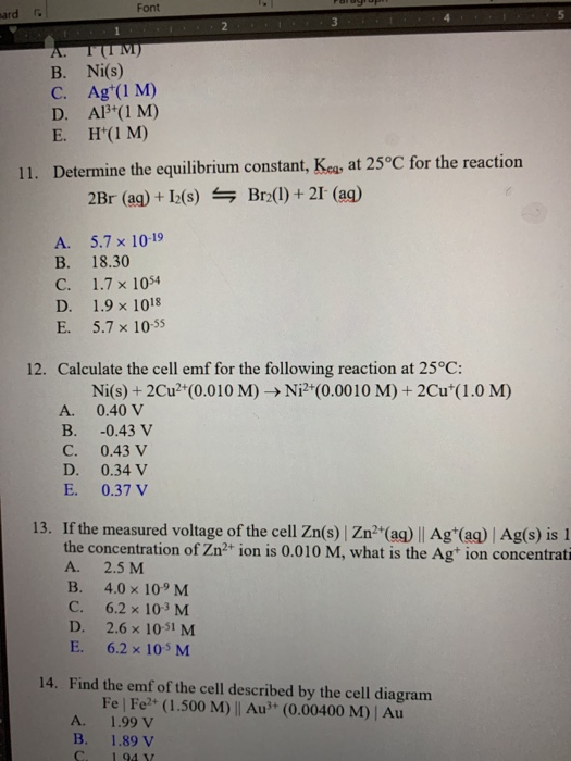 Solved question 11, how do you get 5.7*10^-19? I am using | Chegg.com