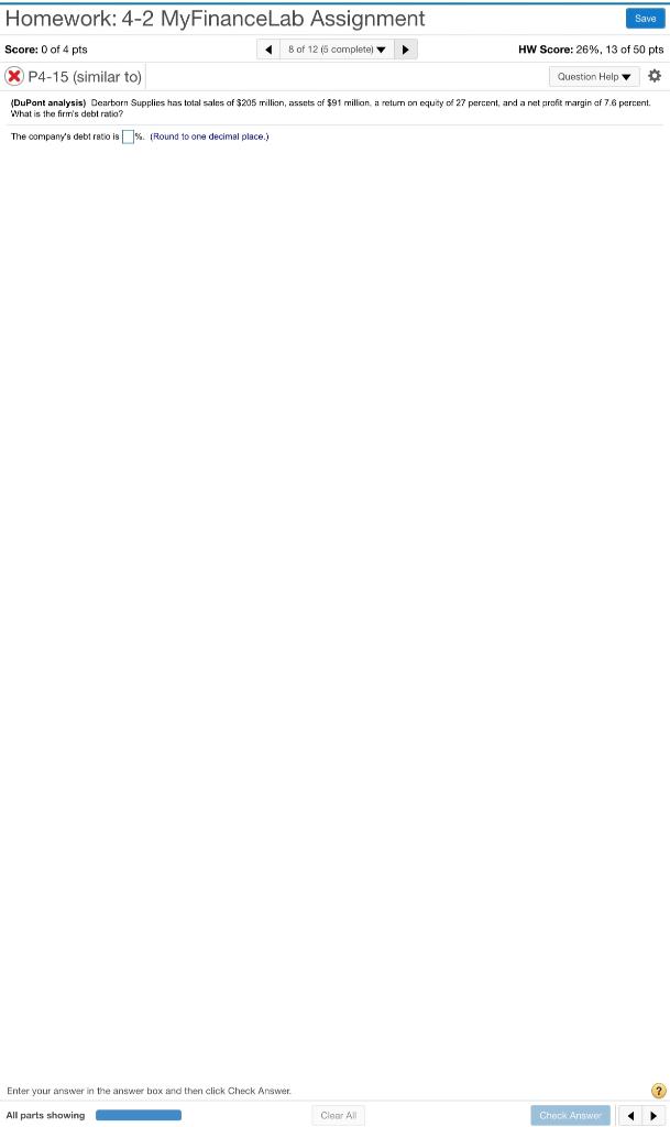 Solved Homework: 4-2 MyFinanceLab Assignment Save Score: 0 | Chegg.com