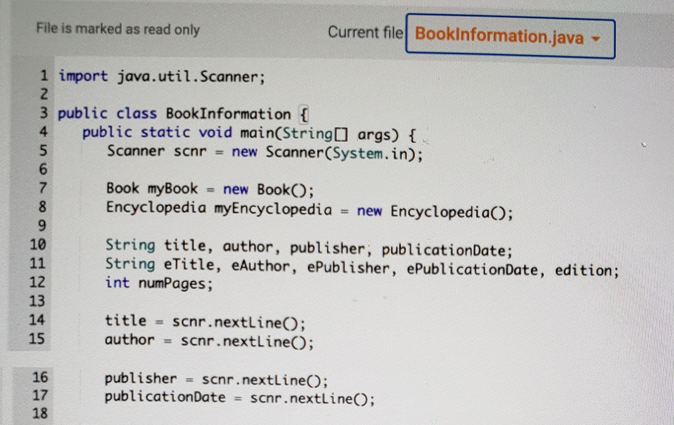 Solved Need the answer in JAVA. Given main() and a base Book | Chegg.com