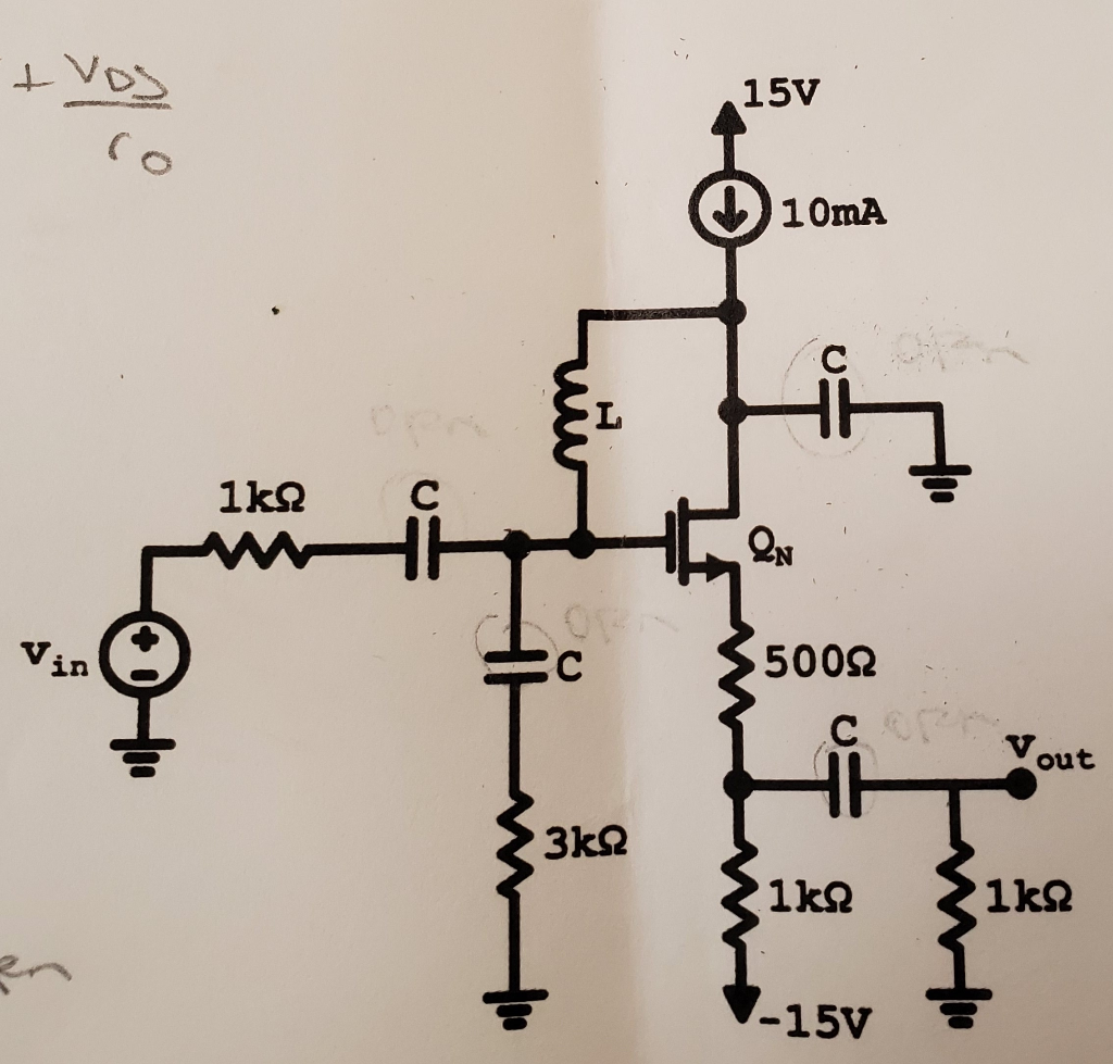 Solved Problem 1. MOSFET Small Signal Analysis (10 points) | Chegg.com