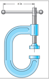 Solved HW.1 For the C clamp shown, a force is applied at the | Chegg.com