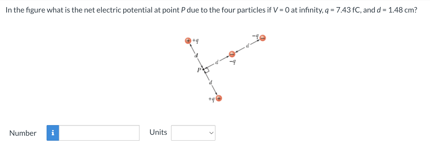 Solved In the figure what is the net electric potential at | Chegg.com