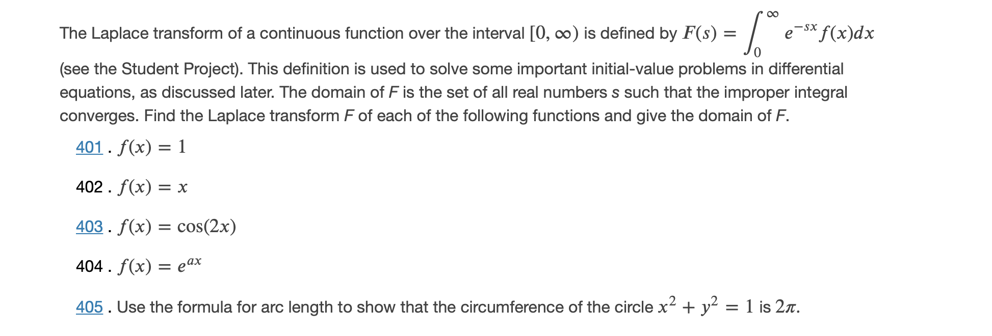 Solved The Laplace Transform Of A Continuous Function Over 
