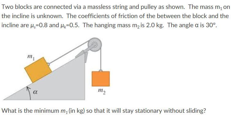 Solved Two blocks are connected via a massless string and | Chegg.com