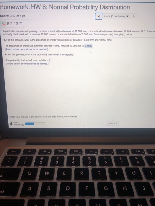 Solved Homework: HW 6: Normal Probability Distribution | Chegg.com