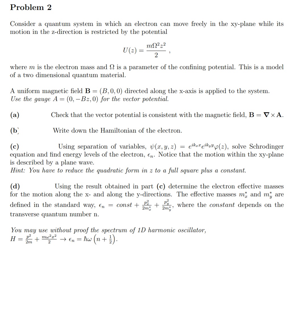 Solved Consider a quantum system in which an electron can | Chegg.com