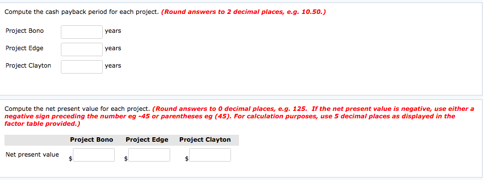 Solved Problem 26-5A U3 Company is considering three | Chegg.com