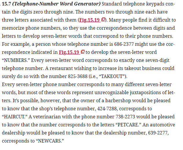 Solved 15.7 (Telephone Number Word Generator) Standard | Chegg.com