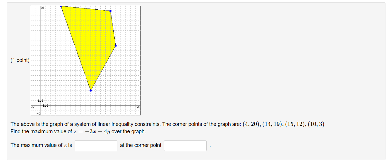 Solved - - -- -- (1 point) --- - --- - ------ - -- - - ---- | Chegg.com