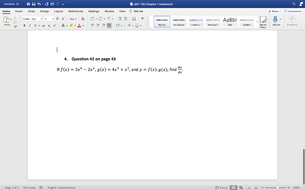 Solved AutoSave OFF ASU UDC QNT 130 Chapter 1 Homework Home | Chegg.com