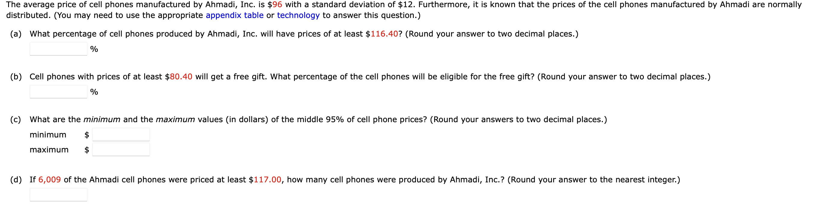 Solved distributed. (You may need to use the appropriate | Chegg.com