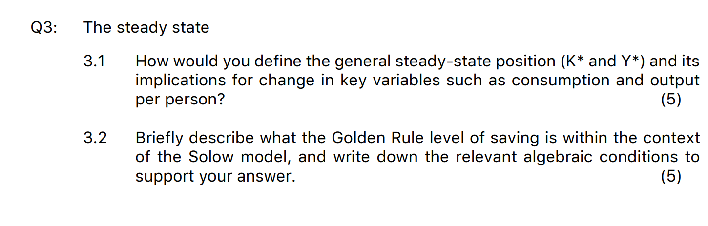 Solved Q3: The steady state 3.1 How would you define the | Chegg.com Solved Q3: The steady state 3.1 How would you define the | Chegg.com