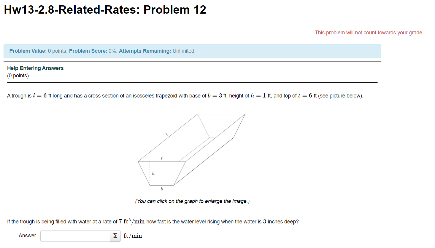 Solved Hw13-2.8-Related-Rates: Problem 12 This problem will | Chegg.com Solved Hw13-2.8-Related-Rates: Problem 12 This problem will | Chegg.com