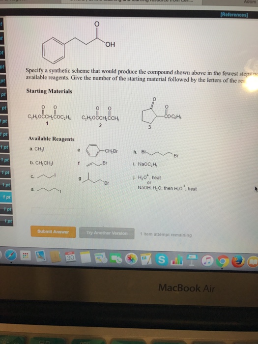 Solved Specify a synthetic scheme that would produce the | Chegg.com