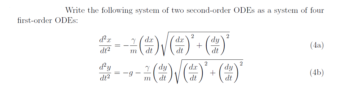 Solved IT Write the following system of two second-order | Chegg.com