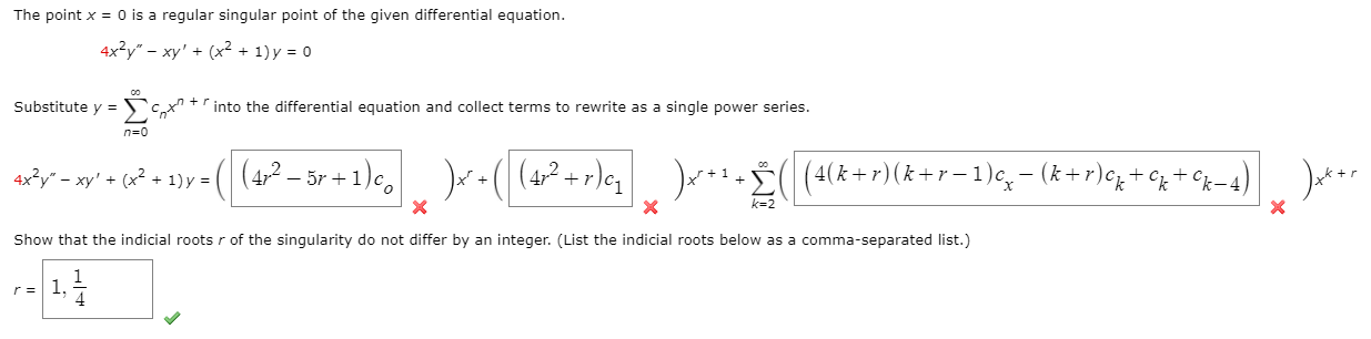 Solved The point x = 0 is a regular singular point of the | Chegg.com