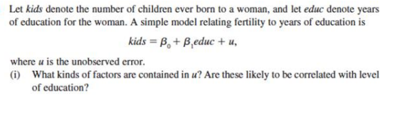Solved Let kids denote the number of children ever born to a | Chegg.com