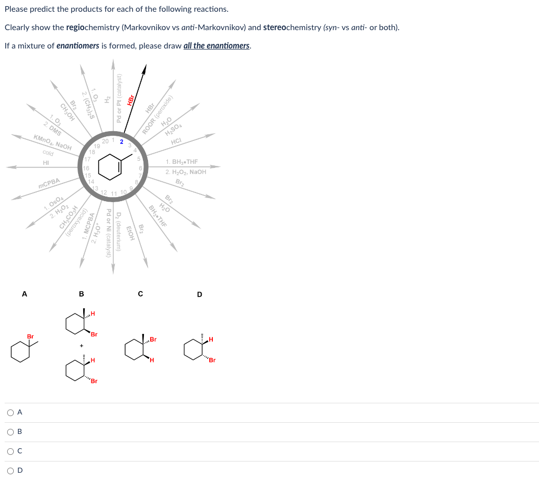 Solved Please predict the products for each of the following | Chegg.com