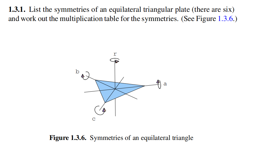 Solved 1.3.1. List the symmetries of an equilateral | Chegg.com