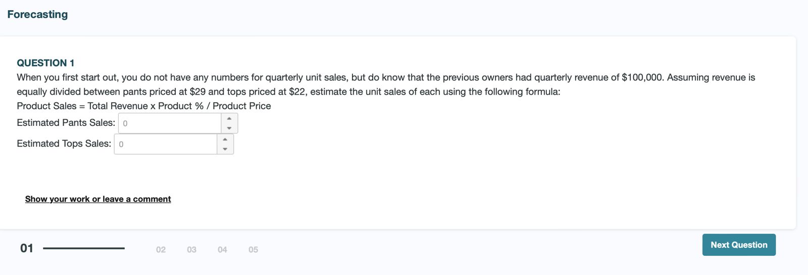 Solved Forecasting QUESTION 1 ﻿When you first start out, you | Chegg.com