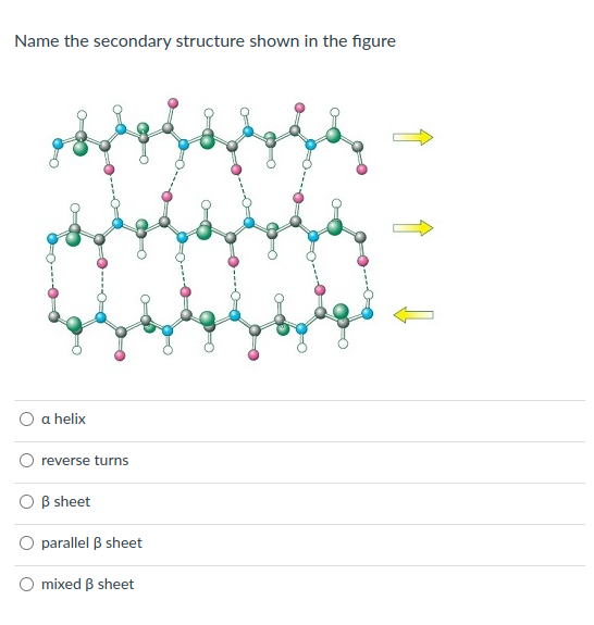 Solved Name the secondary structure shown in the figure a | Chegg.com