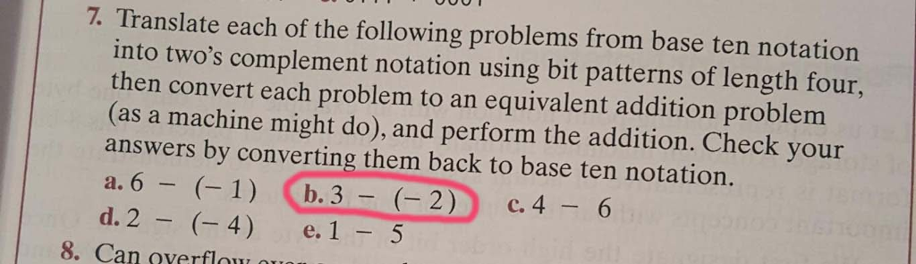 Solved 7. Translate each of the following problems from base | Chegg.com