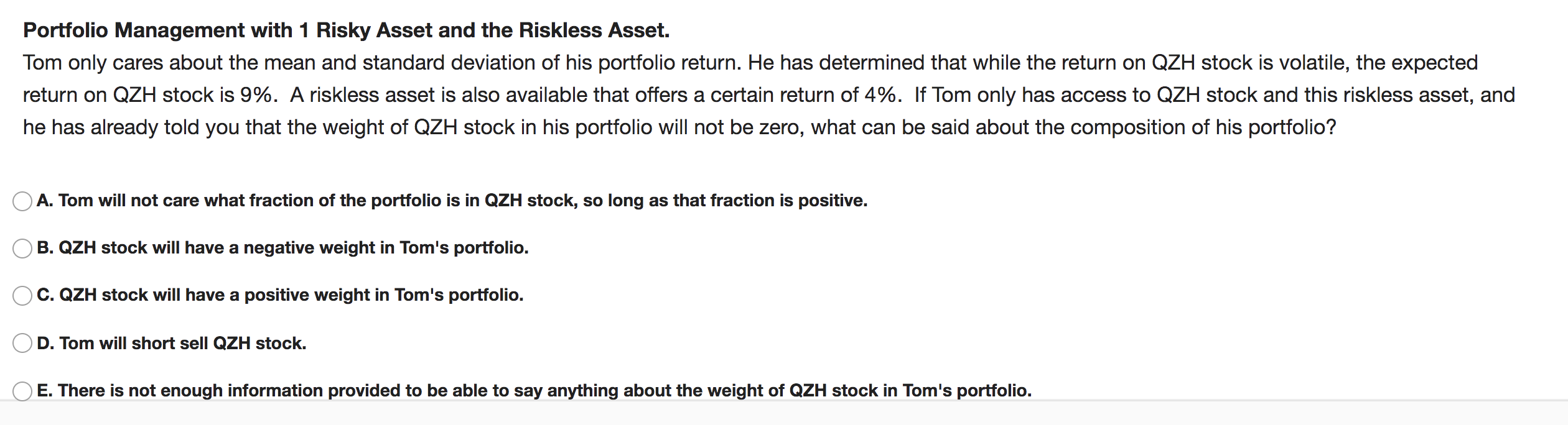 Solved CAPM and Expected Return on an Asset. In a world | Chegg.com