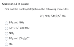 Solved Pick out the nucleophile(s) from the following | Chegg.com