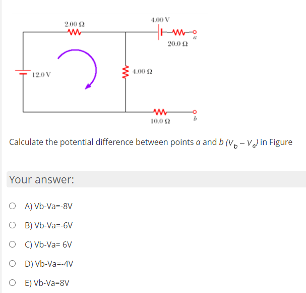 Solved Calculate the potential difference between points a | Chegg.com