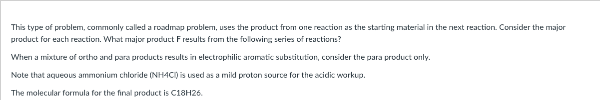Solved This type of problem, commonly called a roadmap | Chegg.com
