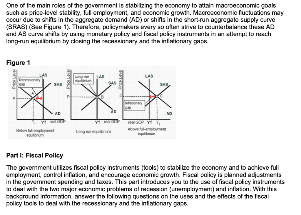Solved One of the main roles of the government is | Chegg.com