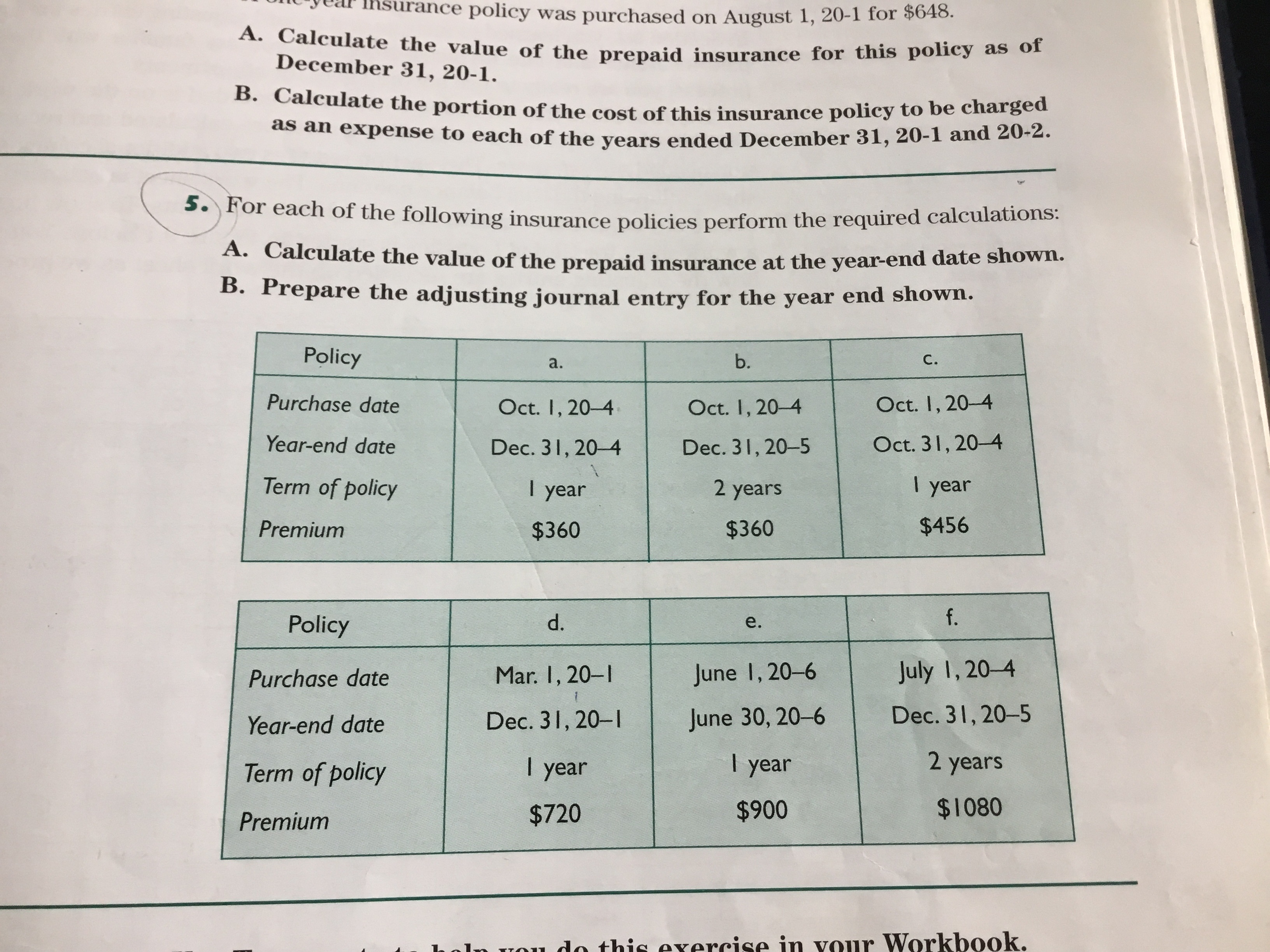 Exercise 9.1 of accounting 1, 6th edition. For each | Chegg.com