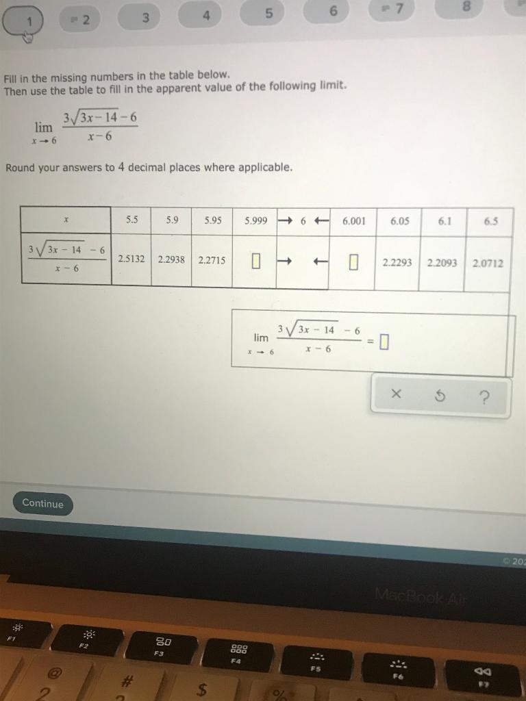 Solved 3 4 5 6 Fill in the missing numbers in the table | Chegg.com