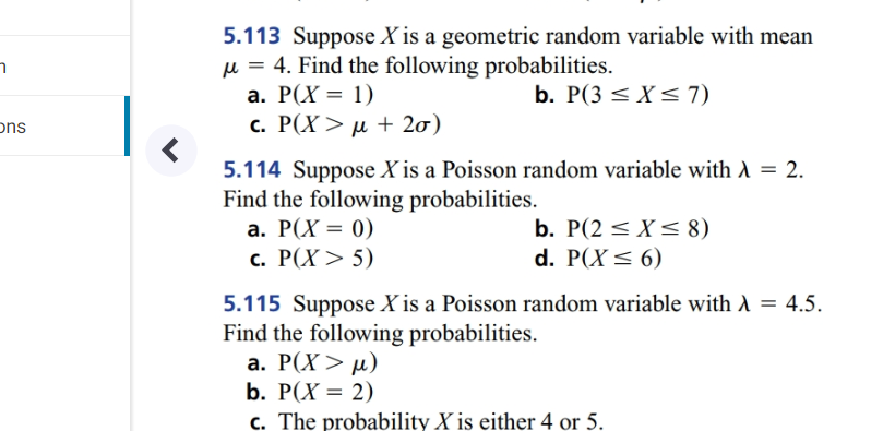 Solved ons 5.113 Suppose X is a geometric random variable | Chegg.com
