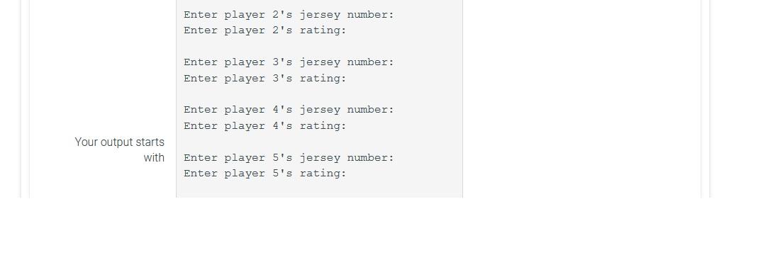 Solved 8.14 LAB*: Program: Soccer team roster This program | Chegg.com