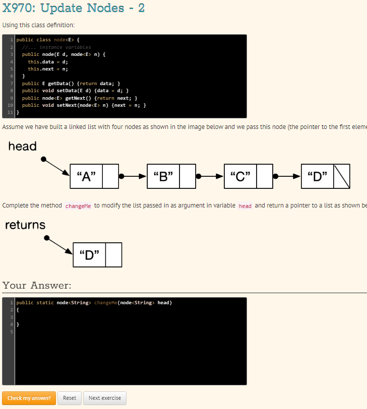 Solved public class node { //... instance variables public | Chegg.com