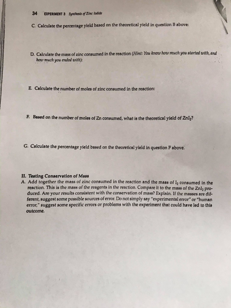 Solved DATE LAB SECTION NAME EXERCISE 3 Report Data for the | Chegg.com