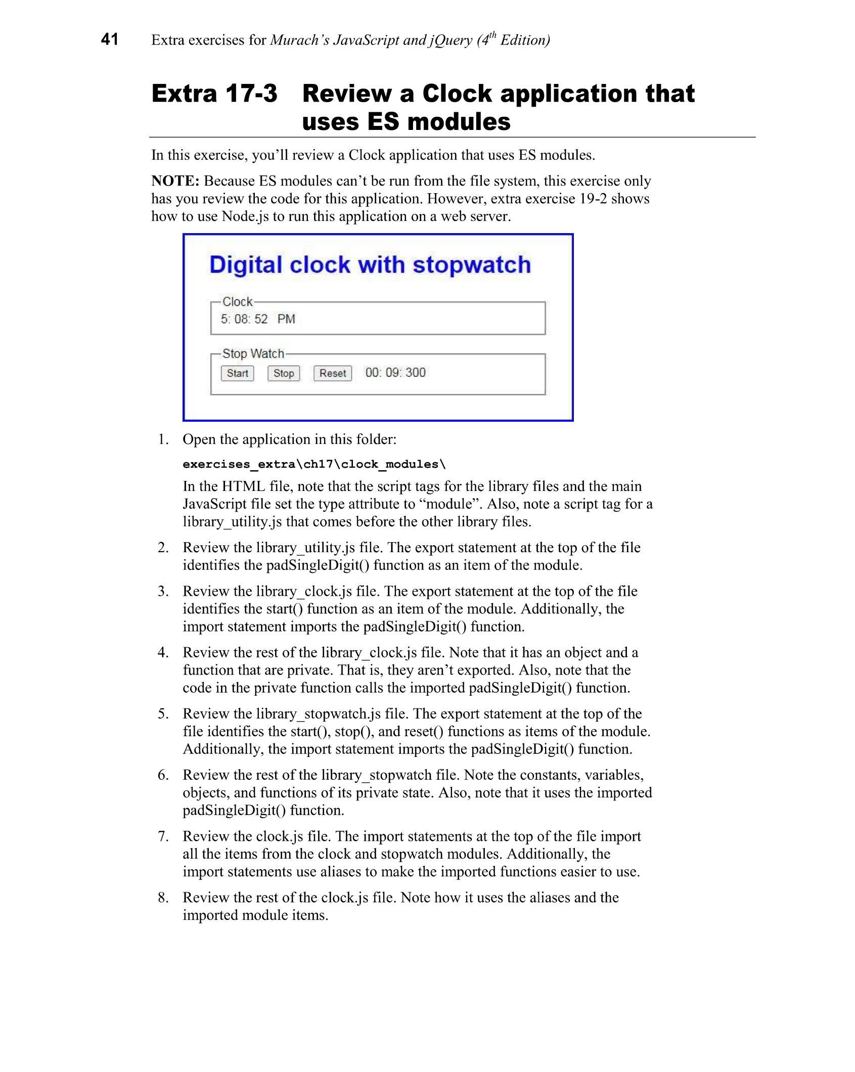 Solved 1 Extra exercises for Murach's JavaScript and jQuery | Chegg.com