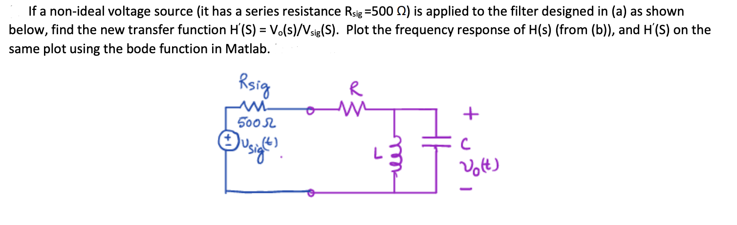 Solved If a non-ideal voltage source (it has a series | Chegg.com