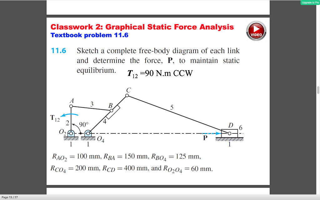 Solved Upgrade to Pro Classwork 2: Graphical Static Force | Chegg.com