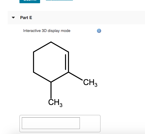 Solved Part B Interactive 3D display mode -СHз Hас CH3 CH3 | Chegg.com
