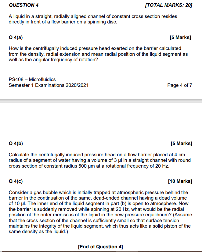 Solved pω=ρ⋅rˉ⋅Δr⋅ω2A liquid in a straight, radially aligned | Chegg.com