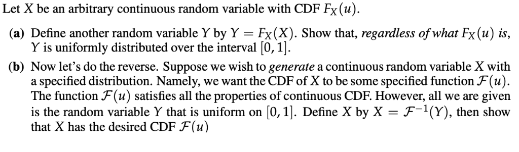 Solved Let X be an arbitrary continuous random variable with | Chegg.com