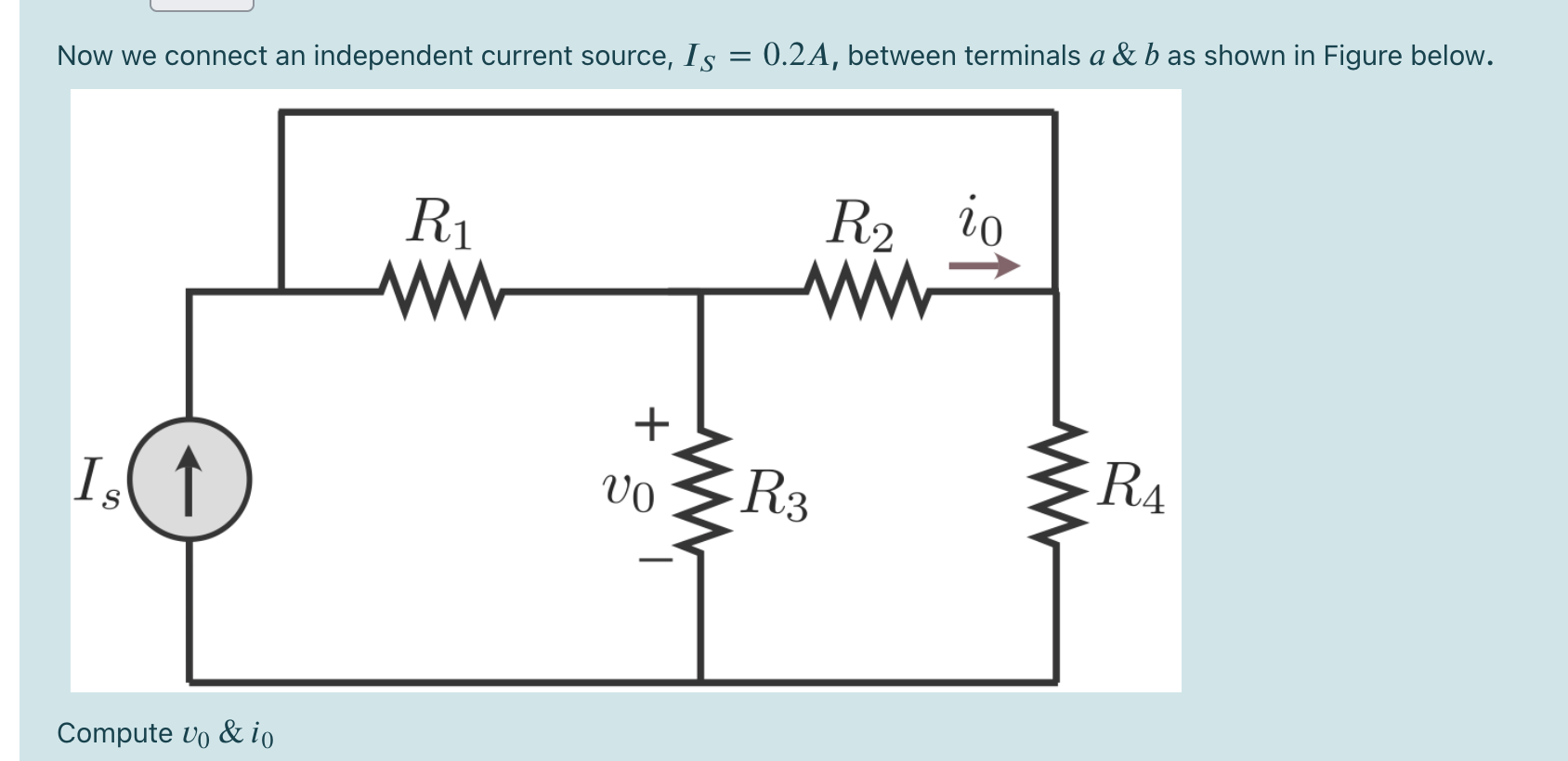 Solved R1=30.0Ω,R2=20.0Ω,R3=48.0Ω,&R4=40.0ΩNow we connect an | Chegg.com