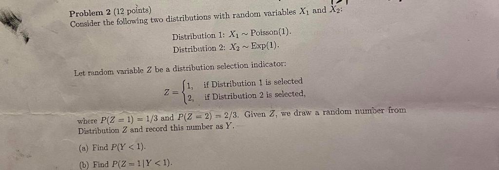 Solved Problem 2 (12 points) Consider the following two | Chegg.com