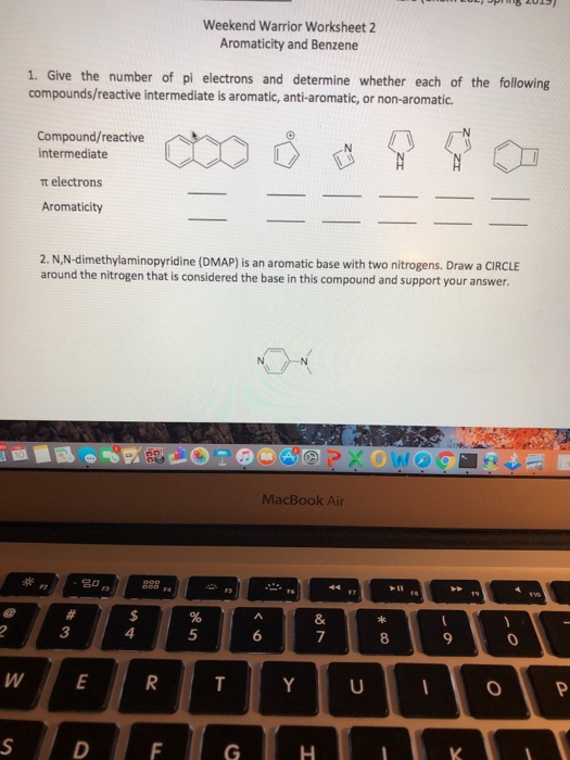 Solved Weekend Warrior Worksheet 2 Aromaticity and Benzene | Chegg.com