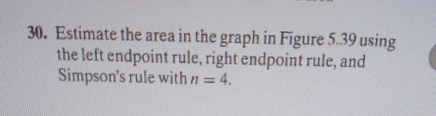 Solved 30. Estimate the area in the graph in Figure 5.39 | Chegg.com